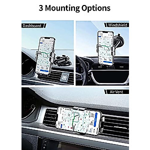 MANKIW Wireless Car Charger 15W/10W/7.5W Fast Charging Auto Clamping Car Wireless Charger Air Vent Car Phone Holder Mount Compatible with iPhone 12/12 Pro Max/12 Mini/11,Galaxy S21/S20(Grey)