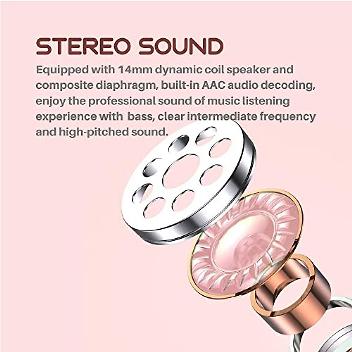 Wireless Bluetooth Earbuds, True Wireless Stereo Headsets in-Ear, 30H Playtime & Wireless Charging Case, Built-in Mic Earphones Premium Sound, Touch Control, IPX5 Waterproof Sport Headphones