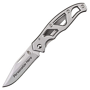 Customizable Engraved Pocket Knife - Gerber Paraframe Mini (Plain Fine Edge)