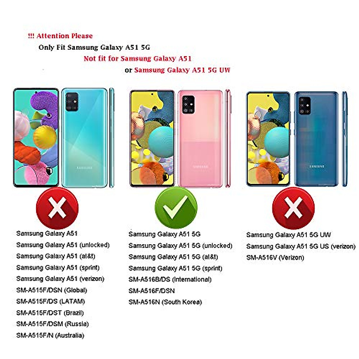 Samsung A51 5G Case with HD Screen Protector - M MAIKEZI Slim TPU Non-Slip Phone Cover (Black Brushed)