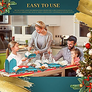 Yungyan Christmas Party Supplies 50 Pack Christmas Food Trays 38 Oz Paper Take Out Containers Christmas Party Food Container Serving Trays Microwaveable To Go Boxes for Christmas Party Home Supplies