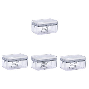 Cabilock 4pcs Soap Box Soap Tray Kitchen Soap Dispenser Foaming Soap Roller Shower Soap Holder Foaming Soap Dispenser Soap Container Soap Case Bag Plastic Portable Travel Soap Dish Holder