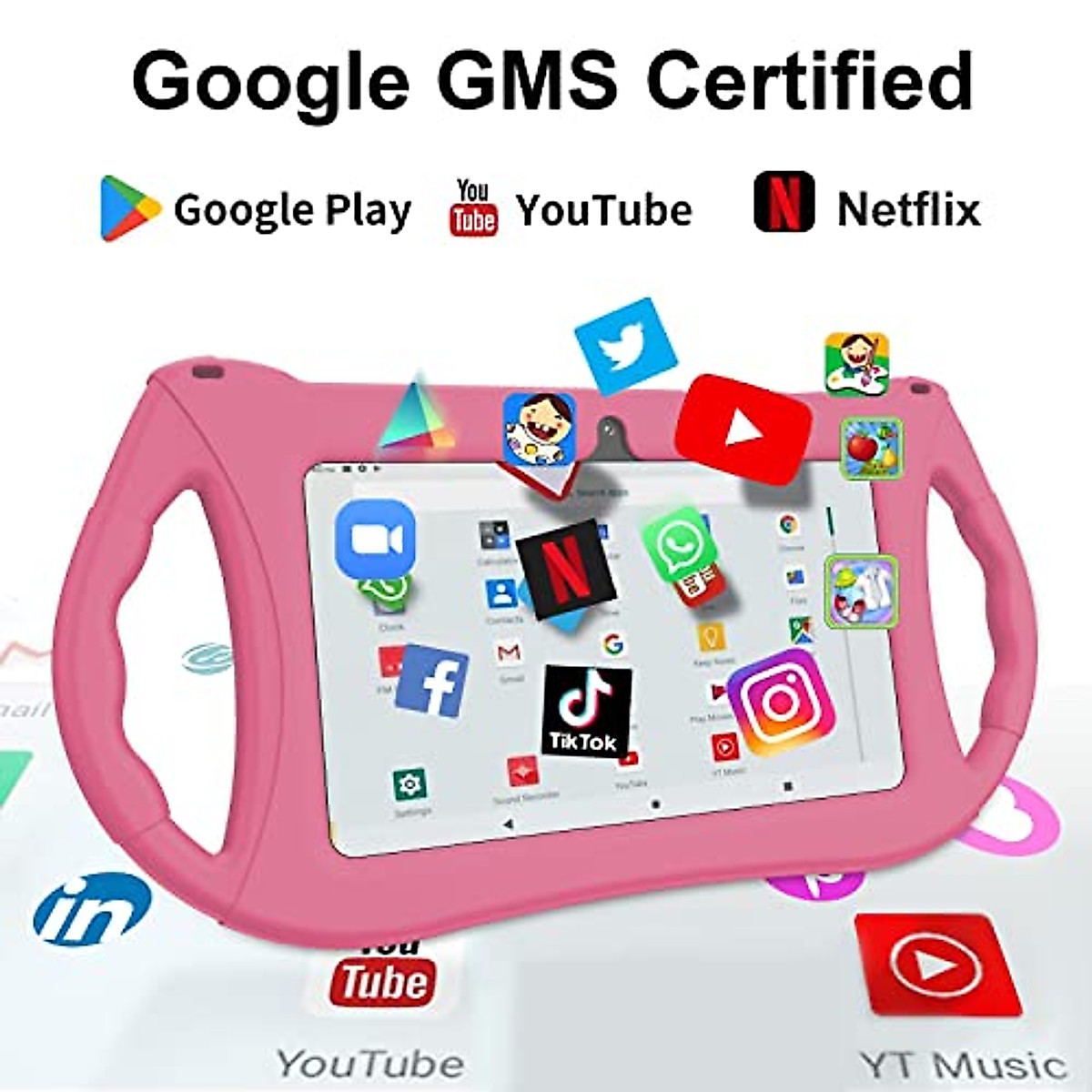 RliyOliy Kids Tablet, 7 inch Tablet for Kids, Android 11 Tablet, 3GB RAM 32GB ROM Toddler Tablet with Bluetooth, WiFi, GMS, Parental Control, Dual Camera, Shockproof Case, Educational, Games