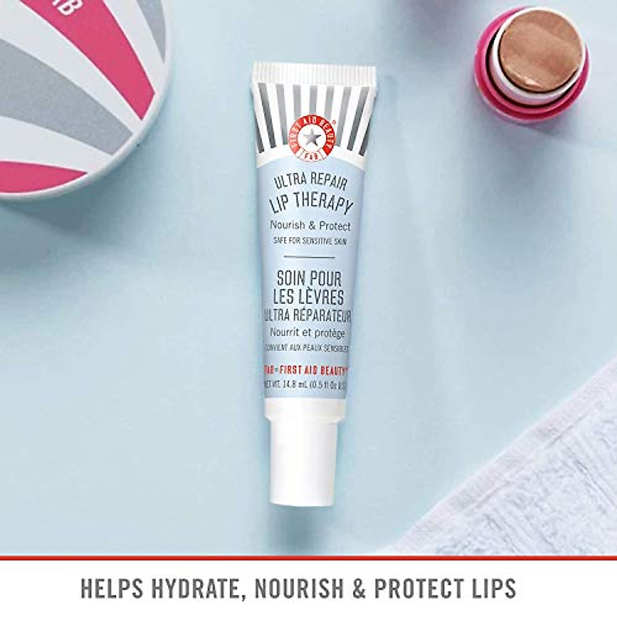 First Aid Beauty Ultra Repair Lip Therapy – Semi-Matte Lip Moisturizer for Dry, Chapped Lips – .5 oz