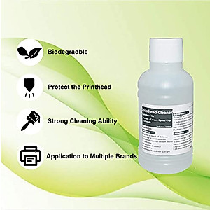 Printhead Cleaning Kit for Epson HP Canon Brother Printer ET-2720 4700 4750 WF-7710 7720 WF-2850 2830 XP4100 4105 4720 4730 4740 WF-2650 3620 3640 XP330 XP430 Printer Cleaning kit (100ml)