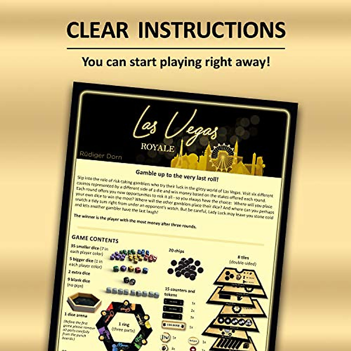 Ravensburger Las Vegas Royale Strategy Board Game for Ages 8 & Up - 20th Anniversary Edition Alea