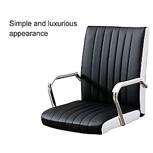 ZLBYB High-Back Executive Swivel Office Desk Chair with Ribbed Upholstery - Black, Lumbar Support, Style