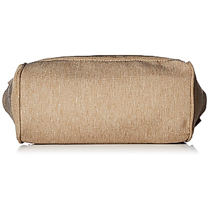 anello GRANDE(アネロ グランデ) Women's 2-Way Mini Shoulder Bag with Metal Clasp, Beige, One Size