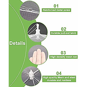 Lauon Large Food Cover,6 Pack Mesh Food Tent,17"x17",White Nylon Covers,Pop-Up Umbrella Screen Tents,Patio Net for Outdoor Camping, Picnics, Parties,BBQ,Collapsible and Reusable