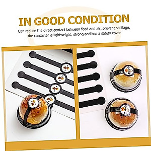Abaodam 250 Sets Egg Yolk Crisp Packaging Box Egg-yolk Puff Container Mini Cupcake Container Cheesecake Pan Mini Plastic Containers Multi-function Bakery Case Dessert Box Paper Mousse