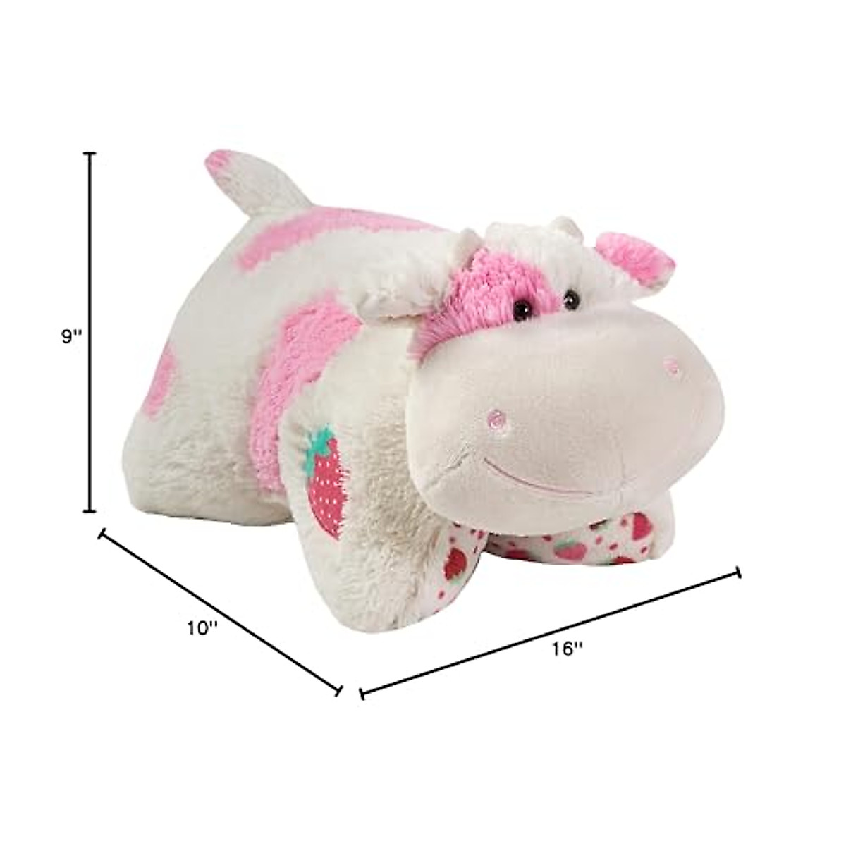 Pillow Pets Sweet Scented Strawberry Cow Stuffed Animal Plush Toy