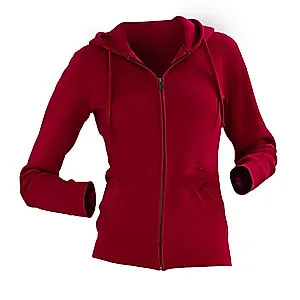 Russell Ladies Premium Authentic Zipped Hoodie (3-Layer Fabric) (M) (Classic Red)