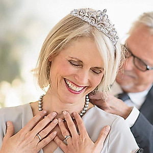 Tiaras Crown, KICOSY Crystal AB Rhinestones Tiaras and Crowns for Women Princess Tiara for Women the Crown for Girls Birthday Crowns for Women Birthday Tiara Princess Crowns and Tiaras for Girls