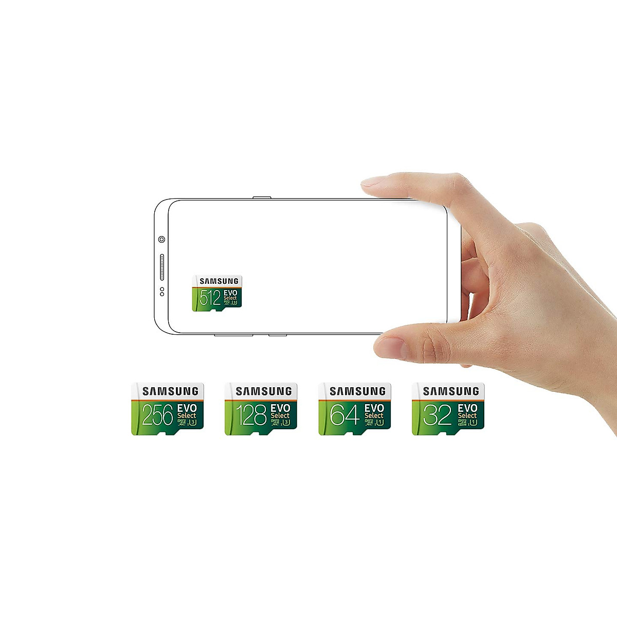 SAMSUNG: EVO Select 128GB MicroSDXC UHS-I U3 100MB/s Full HD & 4K UHD Memory Card with Adapter (MB-ME128HA)