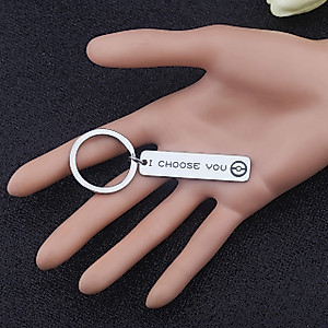 bobauna Retro Controller Keychain I Choose You Video Game Jewelry Game Enthusiast Gift For Gamer (choose you game keychain)