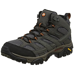 Merrell Men's Moab 2 MID GTX High Rise Hiking Boots, Black/Black, 10