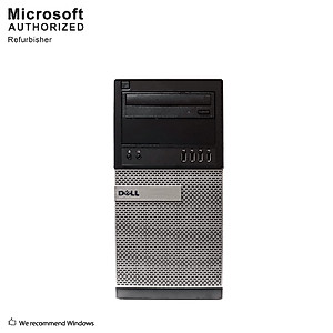 Dell Flagship Optiplex 9020 Tower Premium Business Desktop Computer (Intel Quad-Core i7-4770 up to 3.9GHz, 8GB RAM, 128GB SSD + 3TB HDD, DVD, WiFi, Windows 10 Professional) (Renewed)