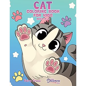 Cat Coloring Book for Kids Ages 4-8: Cute and Adorable Cartoon Cats and Kittens