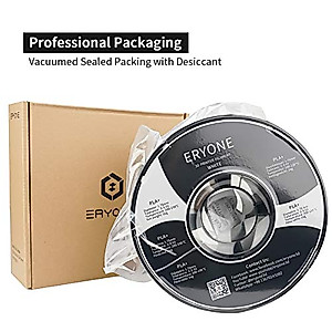 ERYONE PLA Plus Filament 1.75mm PLA+ 3D Printer Filament +/-0.03mm, 1kg (2.2lbs)/ Spool, White