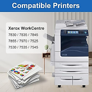 Ledes 7830 7835 Toner Cartridge Compatible Replacement for Xerox WorkCentre 7830 7835 7845 7855 7970 7525 7530 7535 7545 7556 Printer, Part# 006R01513 006R01514 006R01515 006R01516 (4 Pack)