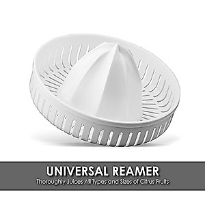 Waring Commercial BJ120C Compact Citrus Juicer, 120V, 5-15 Phase Plug,White, 34 Ounce