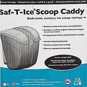 San Jamar Saf-T-Ice Plastic Scoop Caddy for Scoops, 86 oz, Black