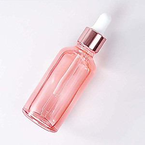 6 Pack Essential Oil Dropper Bottle Pink Glass Dropper Bottle Cosmetic Liquid Aromatherapy Bottle Perfume Sample Vial Travel DIY Dropper Pipette Bottles (50ml/1.7oz)