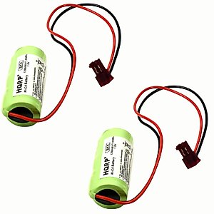 HQRP 2-Pack Emergency Exit Light Battery Compatible with Lithonia ELB1P201NB ELB1P201N2 ELB1P2901N ELB1P201N ANIC1493 Lithonia 1009S00-MZ ELB0320 Grainger 4WT20 OSA212 NIC1169 EBE-33 NiCad 1200mAh