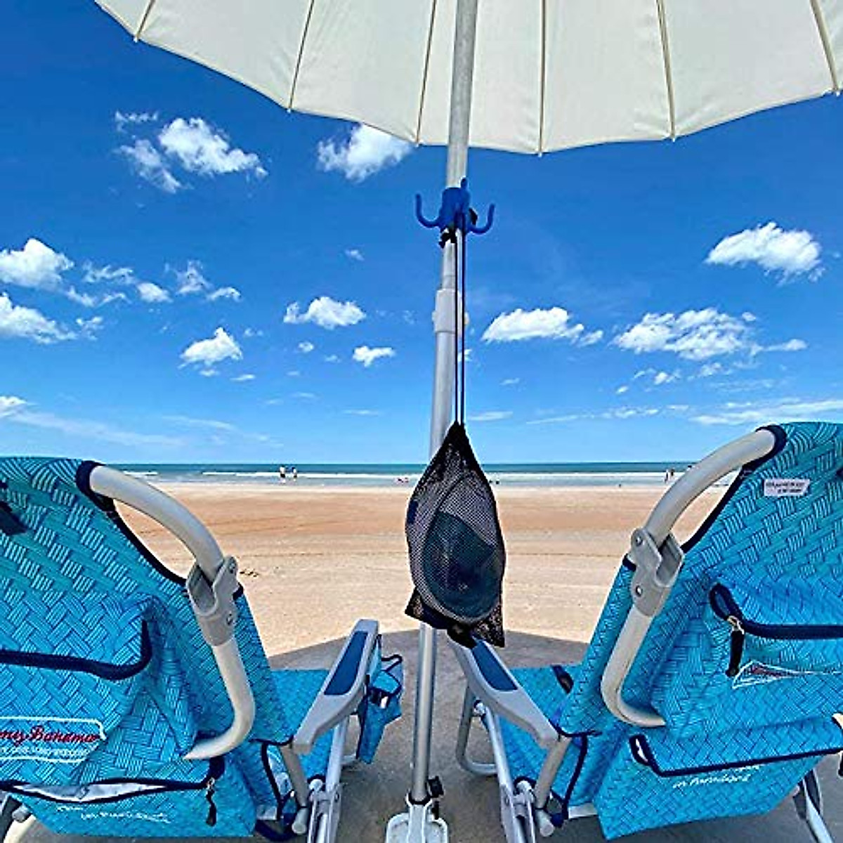 5 Pack Beach Umbrella Hanging Hook, 4-Prongs Beach Umbrella Hanging Hook, Adjustable Plastic Umbrella Hook for Towels Camera Clothes Hats Sunglasses Bag, Beach Camping Travel Supplies