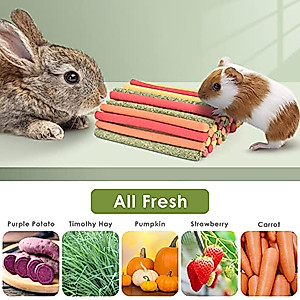 ERKOON 40Pcs Timothy Hay Sticks, Chinchilla Treats, Chew Toys for Teeth for Bunnies Guinea Pigs Gerbil