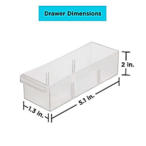 BLACK+DECKER Storage Organizer, 30 Drawer Modular Storage System, Easily Stackable (BDST40730FF), Clear, 1 Count (Pack of 1)