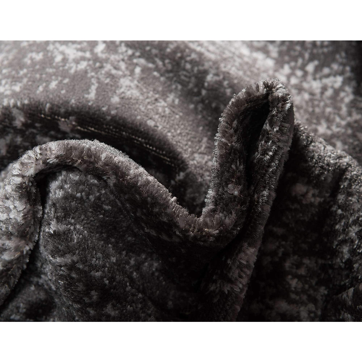 Unique Loom Sofia Collection Area Rug - Casino (6' 1" x 9' Rectangle, Dark Gray/ Ivory)