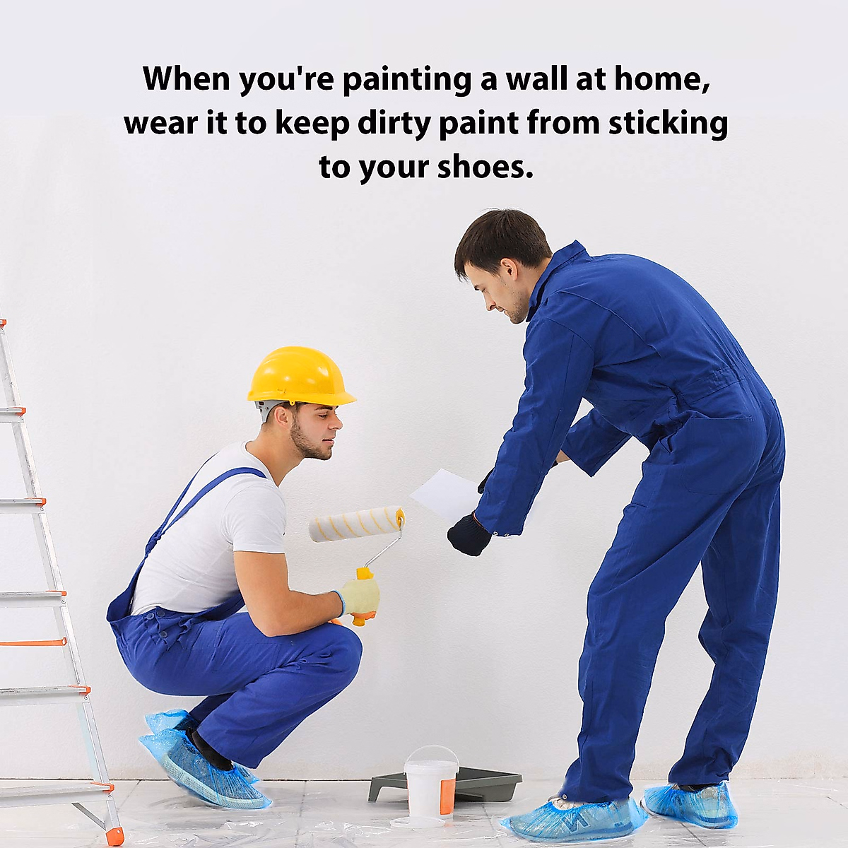 Disposable Boot and Shoe Covers for Floor, Carpet, Shoe Protectors, Durable Non-Slip (Blue, 400)