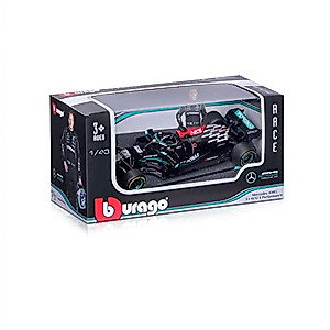 Bburago B18-38058B 1:43 F1 Mercedes AMG W12 E-Performance with Helmet BOTTAS, Assorted Designs and Colours