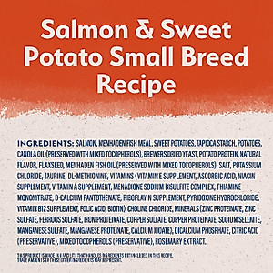 Natural Balance Limited Ingredient Small Breed Adult Grain-Free Dry Dog Food, Salmon & Sweet Potato Recipe, 12 Pound (Pack of 1), Salmon & Sweet Potato (New Formula)