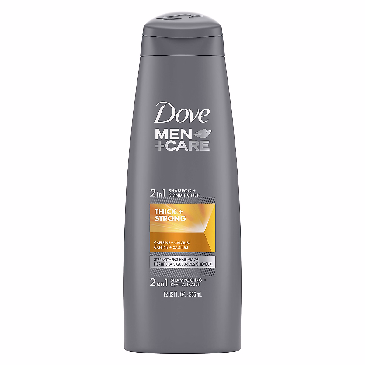 Dove Men+Care 2 in 1 Shampoo and Conditioner, Thick and Strong 12 Ounce