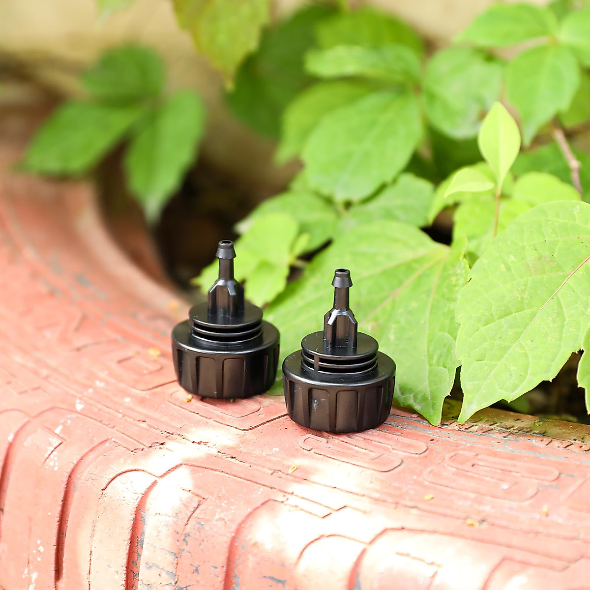 5 Pack 1/4 Inch Drip Irrigation Tubing to Faucet/Garden Hose Adapter Drip Irrigation Hose Connectors 3/4" Garden Hose to 1/4" Drip Tubing Drip System Parts Garden Hose Quick Connect Fittings