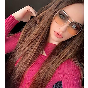 FEISEDY Sunglasses Mens Women Vintage Aviator Square Trendy Metal Steampunk Fishing Driving Sun Glasses B2894