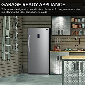 Whynter UDF-139SS/UDF-139SSa 13.8 cu.ft. Energy Star Digital Upright Convertible Deep Freezer/Refrigerator – Stainless Steel