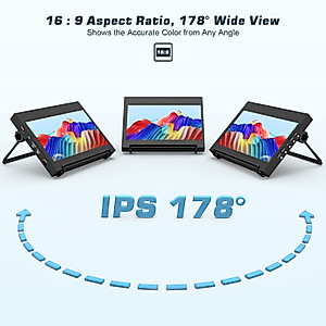 APROTII RasPi Touchscreen Monitor, 1024X600 7" IPS RasPi Screen with Case, Capacitive Touch Screen Display USB/HDMI for PC Phones RasPi 4B 3B+ 3B 3A+ 2B B+ (with Stand)