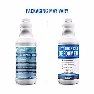 Hot Tub Foam Eliminator, 2 Pack Pool & Spa Defoamer (32oz/ Bottles) – Eliminate Foam Without Harsh Hot Tub Chemicals, Eco-Friendly & Safe w/ Silicone Anti Foam. Get Foam Down and Enjoy Leisure Time