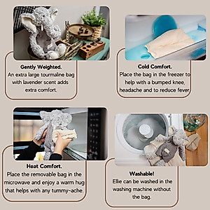 “Ellie” Microwavable Stuffed Animal – Stuffed Animal Heating Pad - Heatable, Coolable, Washable Stuffed Animals