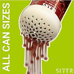 SIFTR (PINK) Nesting Can Strainer Mini Colander Set - Space Saving Small Colanders and Strainers - Multi Use Kitchen Gadget - Silicone Can Strainer