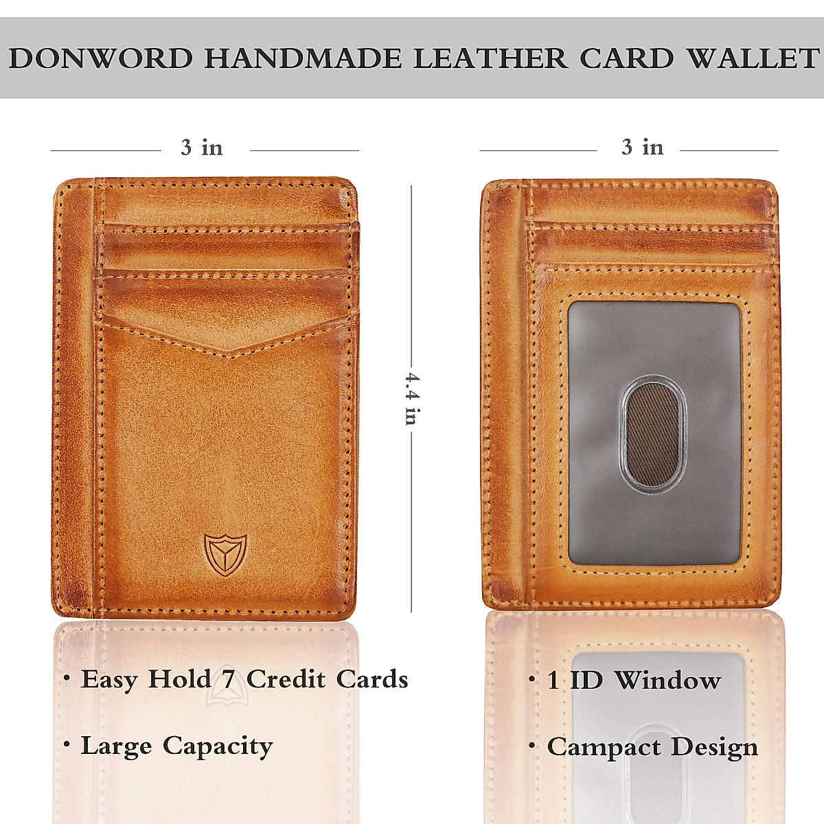 Slim Men Wallet Leather Card Holder RFID Thin Card Case Front Pocket Wallet