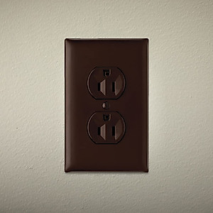 Legrand Pass & Seymour TR5262CC12 15 Amp Tamper Resistant Construction Specification Grade Duplex Receptacle Outlet, Back and Side Wire, Brown (1 Count)