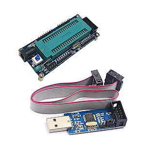 Wondiwe AVR ATMEGA System Development Board and USB ATMEGA8 ISP Programmer 51 Module