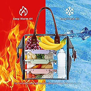 Homlynn Insulated Lunch Bag, Leak Proof Lunch Tote Bag for Adults, Durable Nylon Thermal Snacks Lunch Boxes, Lunch Cooler Bag for Work/School/Fishing/Hiking/Picnic