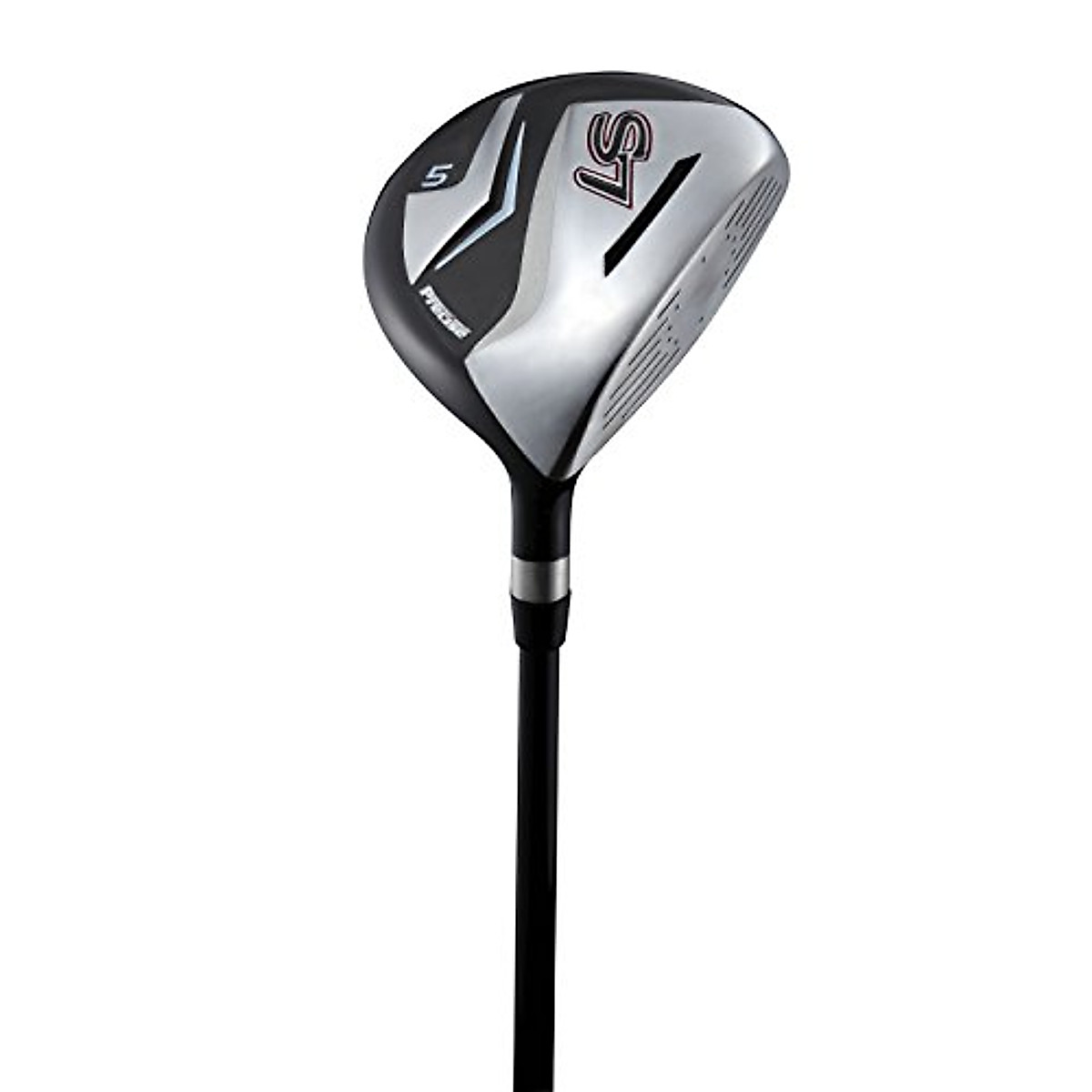 Precise S7 Tall Men’s (6'1" to 6'4") Right Handed Complete Golf Club Set, Include 460cc Driver, 3 Wood, 5 Wood, 24* Hybrid, 5-9 PW Irons, Sand Wedge, Putter, Deluxe Stand Bag & 4 Headcovers, Black/Red