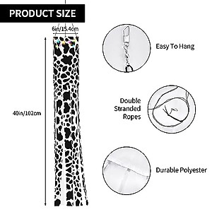 Halloween Windsock Garden Décor - Lighted 40 Inch with Lights - Fast Drying and Lightweight Christmas Holiday with Light Cow Fur Print