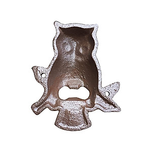 BOOMLATU Vintage Cast Iron Wall Mounted Owl Bottle Opener Beer Bottle Opener